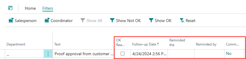 Customer follow-up - PrintVis Documentation